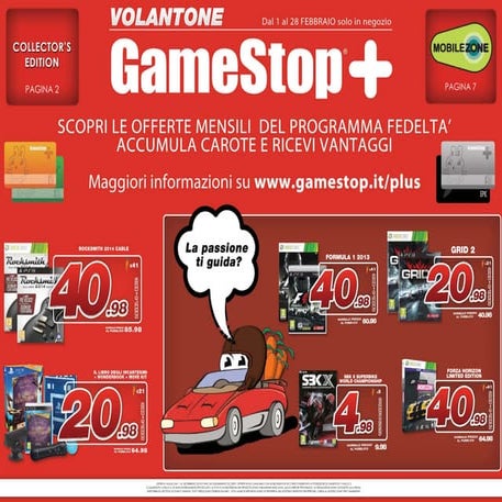 Volantone Febbraio 2014 - GameStop Italia! | PPT