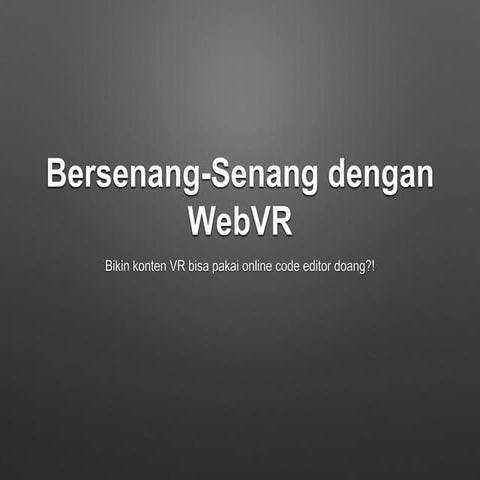 Web vr presentation | PPT
