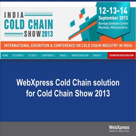 WebXpress Cold Chain Solution | PPTX