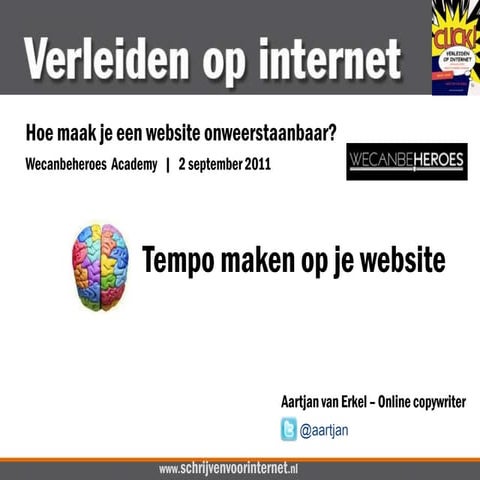 3 tips uit mijn boek Verleiden op internet | PPTX
