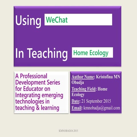using wechat in classroom. | PPTX