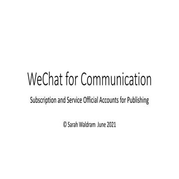 WeChat marketing for publishing | PPT