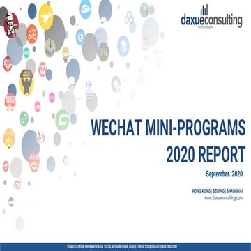 WeChat mini programs in China 2020 report by daxue consulting | PDF