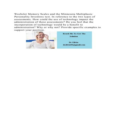 Wechsler Memory Scales and the Minnesota Multiphasic Personality Inv ...