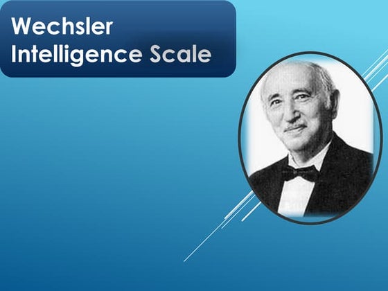 The Wechsler Adult Intelligence Scale (WAIS) | PPT