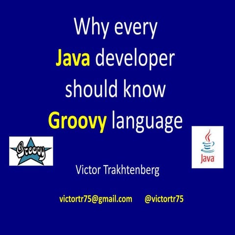 WeCode IL: Confessions of a java developer that fell in love with the groovy language | PPTX ...