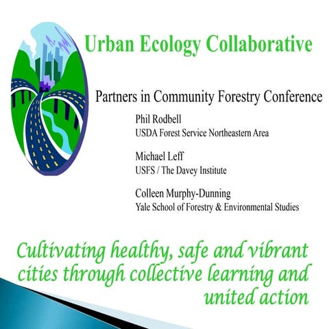 Urban Ecology Collaborative: A Multi-City Learning Network | PPT