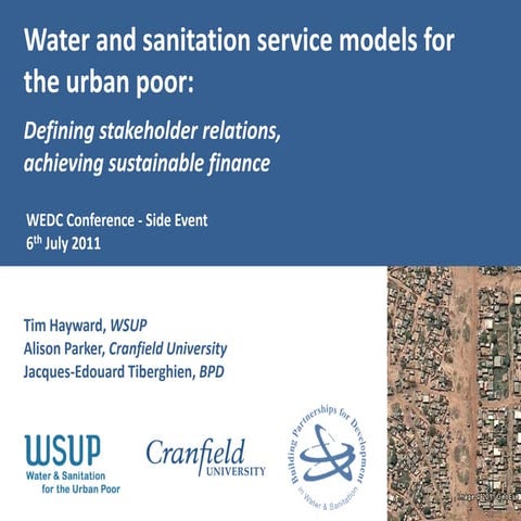 WEDC 2011 WSUP-Cranfield University-BPD Side Event | PPT