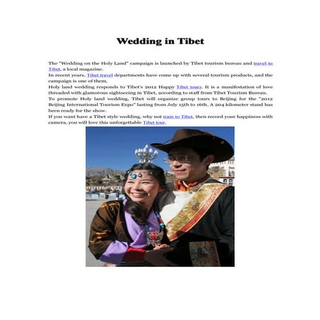 Wedding in tibet | PDF | Wedding | Personal Celebrations & Life Events