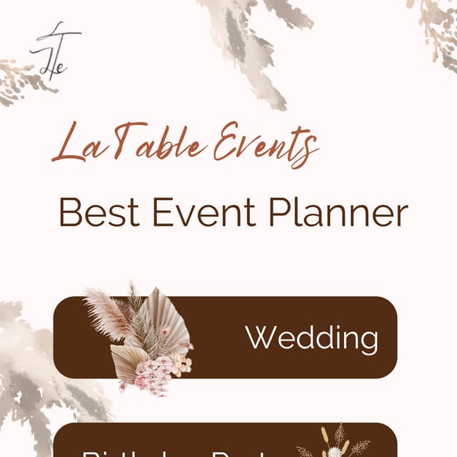 La Table Events - Best Event Planner in UAE | PDF