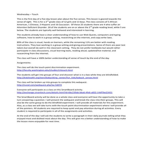 Wednesday touch | PDF