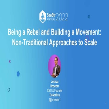 Being a Rebel and Building a Movement- Non Traditional Approaches to ...