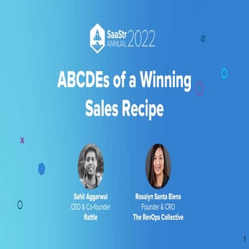 ABCDEs of a Winning Sales Recipe with Rattle | PPTX