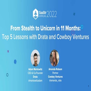 From Stealth to Unicorn in 11 Months: Top 5 Lessons Learned with Drata ...