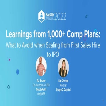 Learnings from 1,000+ Comp Plans: What to Avoid when Scaling from First ...