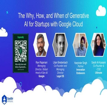 The Why, How, and When of generative AI for Startups with Google Cloud ...