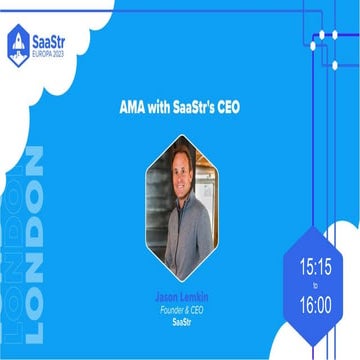 AMA with SaaStr's CEO | PPTX