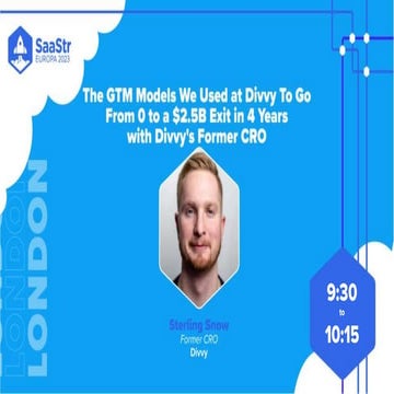 The GTM Models We Used at Divvy To Go From 0 to a $2.5B Exit in 4 Years with Divvy's Former CRO ...