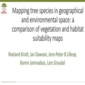 Mapping trees species in geographical and environmental space: a ...