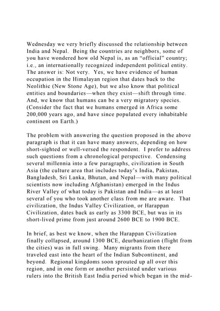 Civilization Of Nepal By Muhammad Hanzala Zaid | PPT