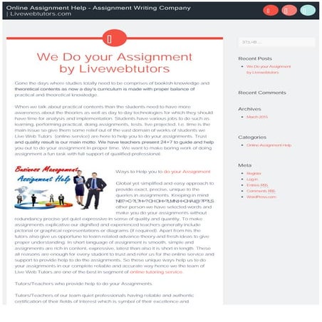 We do your assignment by livewebtutors | PDF