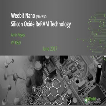 Weebit nano presentation at Leti Memory Workshop | PPT