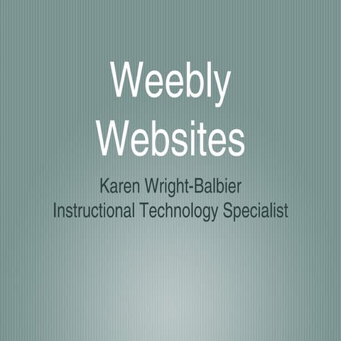 Weebly websites beginner conversation | PPT
