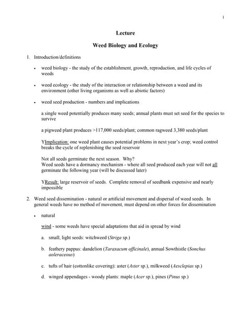 Crop weed competition and interference | DOCX