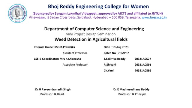 Weed Detection Using Deep Learning and Laser Weed Control | PDF