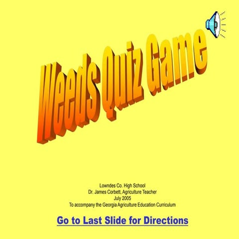 Weeds quiz game_j_corbett | PPT