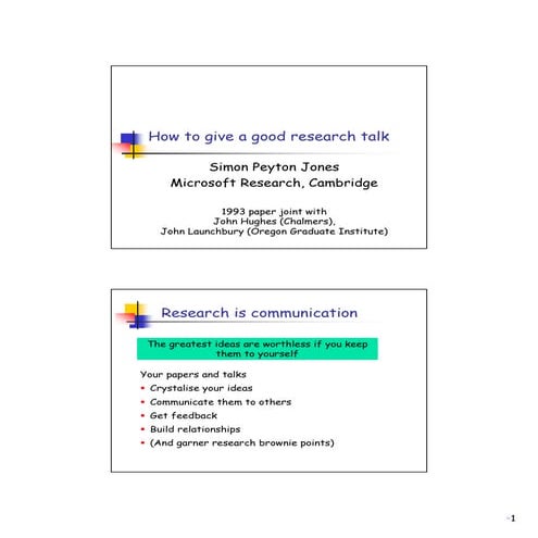 Week 02-giving a talk | PDF