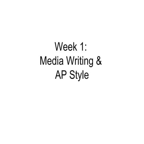 Week 1 | PPT