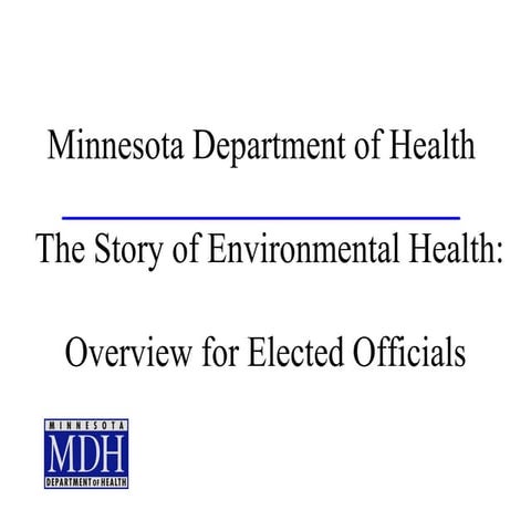 Week 1 Assignment-Environmental Health Overview | PPT