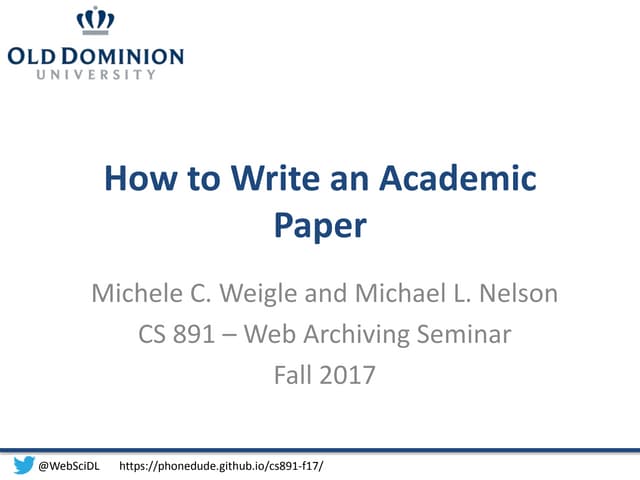 How To Write An Academic Paper | Pptx