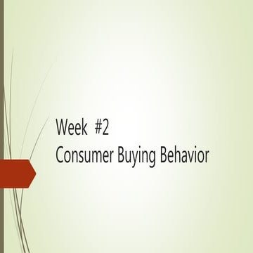 consumer buying behaviour | PPTX | Shopping