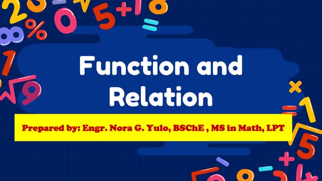 Function and their graphs ppt | PPTX
