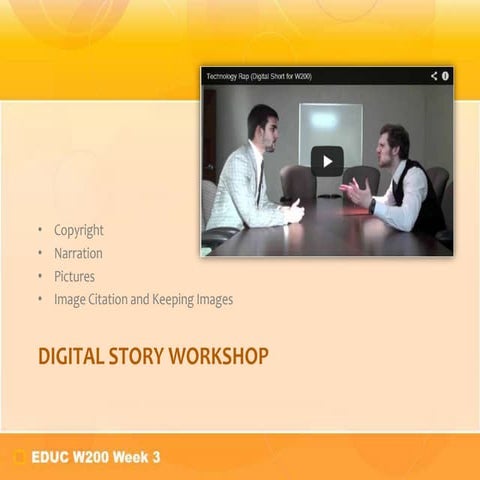 Week 3 fall2013_digital story workshop | PPTX | Computer Animation ...