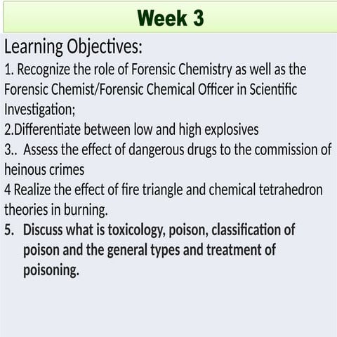 Forensic Chemistry - Explosives | PPTX