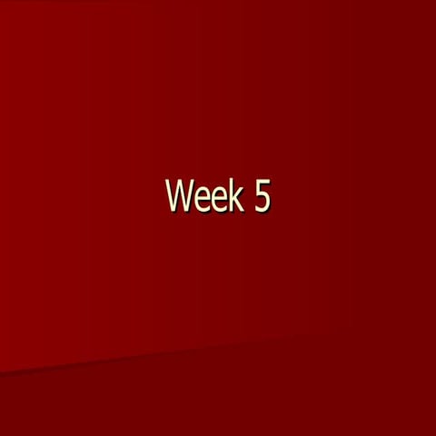 Week 5 | PPT