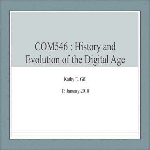 History and Evolution of the Digital Age | PPT