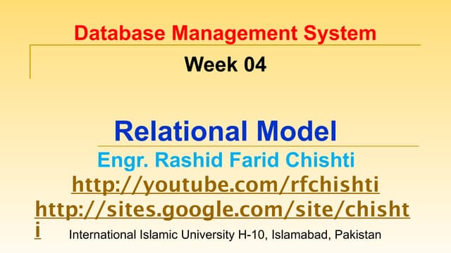 Dbms Week 04 Relational Model In A Database Ppt 0269