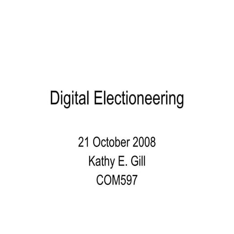 Digital Democracy Lecture, Wk 4 | PPT