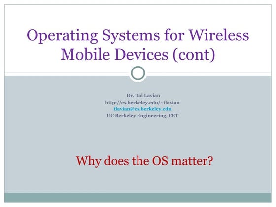 Mobile operating system | PPTX