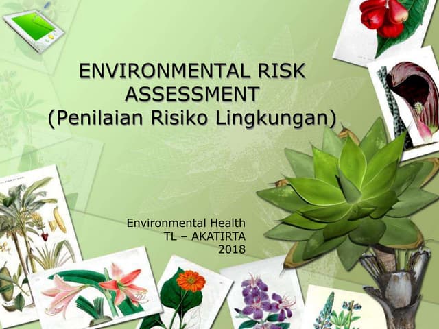 Week 05 Environmental Risk Assessment Ppt