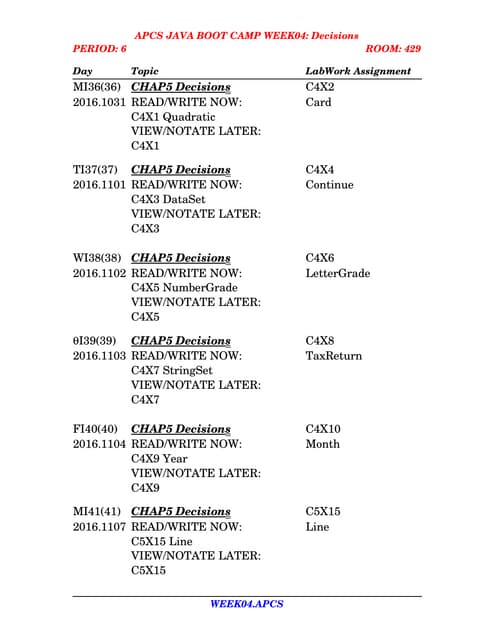 Week06 Iterations Java Boot Camp! | PDF