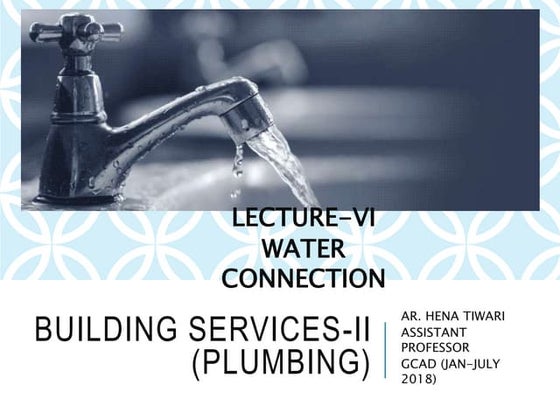 WATER SUPPLY AND PLUMBING SERVICES | PPT
