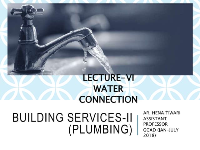 WATER SUPPLY AND PLUMBING SERVICES | PPTX