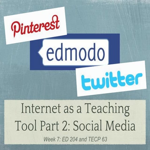 Internet as a Teaching Tool: Social Media | PDF
