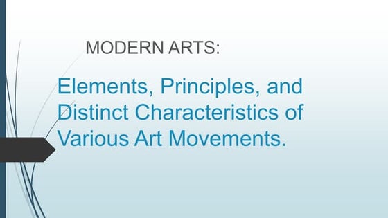 Art movements explained | PDF