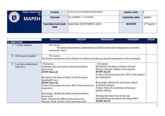 lesson plan in Mapeh six- week 4. health.docx
